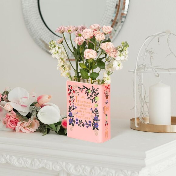 Accents | New Ceramic Book Vase Modern Decorative Flower Vase For Home ...